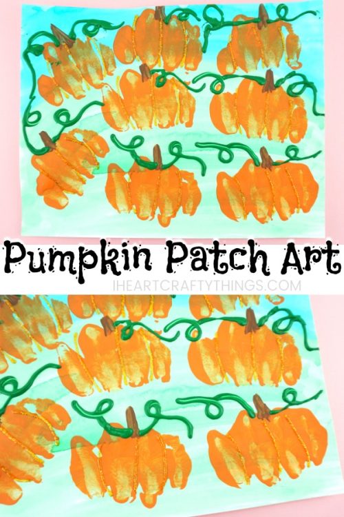 Pumpkin Patch Art Project For Kids - I Heart Crafty Things