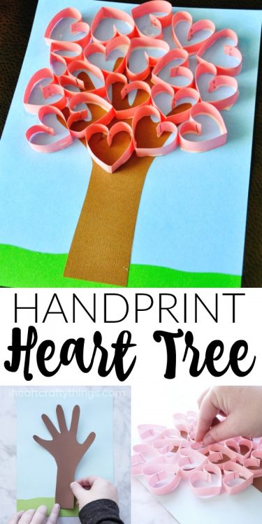 Handprint Heart Tree Craft - I Heart Crafty Things