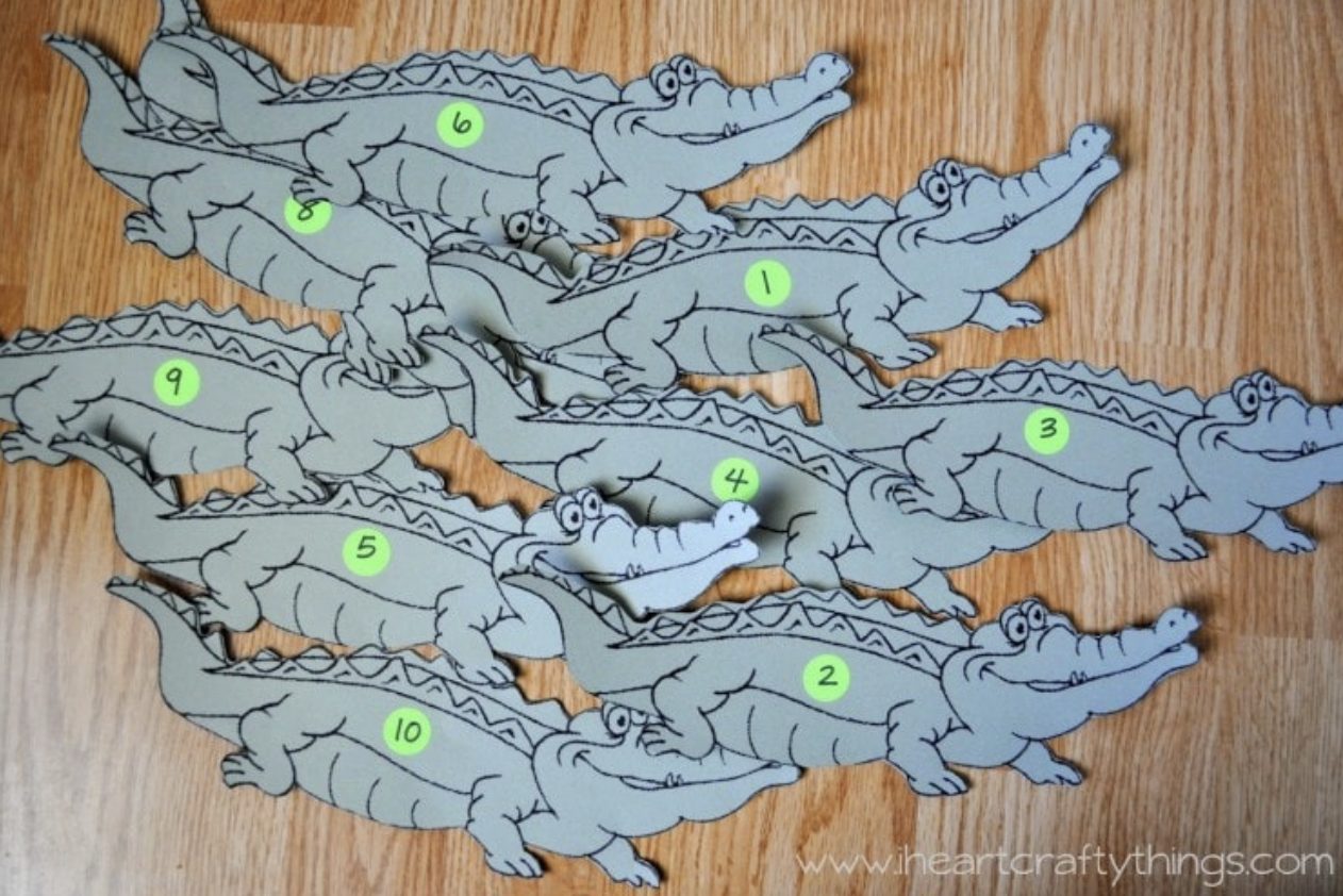 Counting Crocodiles - A Preschool Math Activity - I Heart Crafty Things