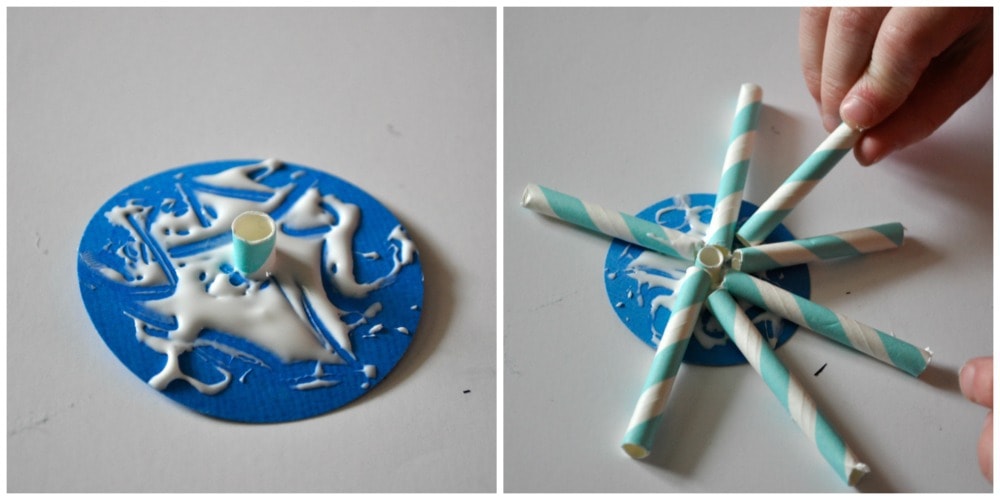 Paper Straw Snowflake Craft - I Heart Crafty Things