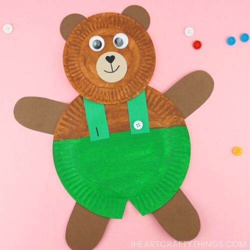 Paper Plate Corduroy Craft For Preschoolers - I Heart Crafty Things