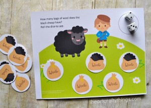 Baa Baa Black Sheep Preschool Counting Game Printable - I Heart Crafty ...
