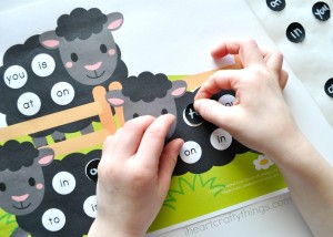 Baa Baa Black Sheep Printable Sight Words Game - I Heart Crafty Things
