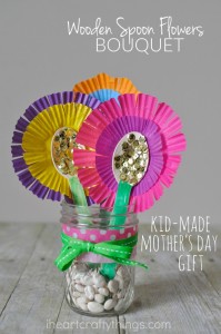 Mother's Day Flower Bouquet Gift - I Heart Crafty Things