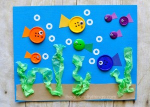 Simple Button Fish Craft For Kids - I Heart Crafty Things