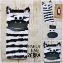 Paper Bag Zebra Craft - I Heart Crafty Things