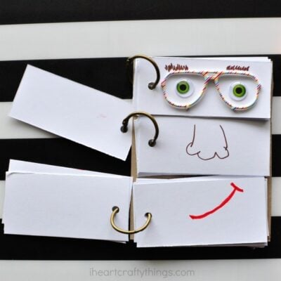 DIY Funny Face Flip Book - I Heart Crafty Things