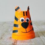 Adorable Foam Cup Tiger Craft - I Heart Crafty Things