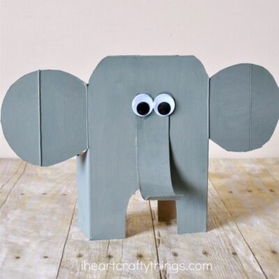 Awesome Cereal Box Elephant Craft - I Heart Crafty Things