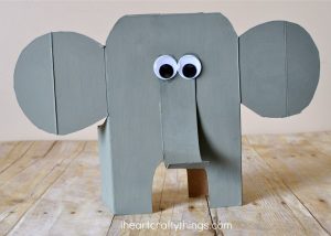 Awesome Cereal Box Elephant Craft - I Heart Crafty Things