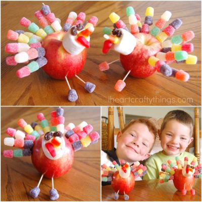 Thanksgiving Apple Turkey Craft - I Heart Crafty Things