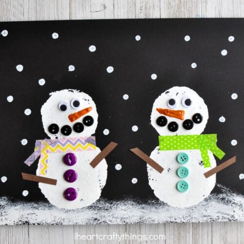 Book Inspired Snowmen At Night Craft - I Heart Crafty Things