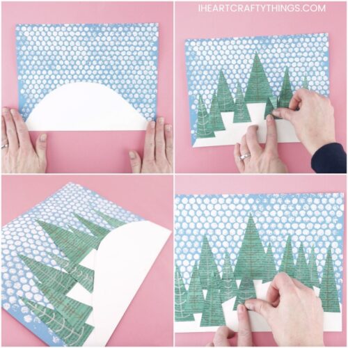 Winter Landscape Art For Kids - I Heart Crafty Things