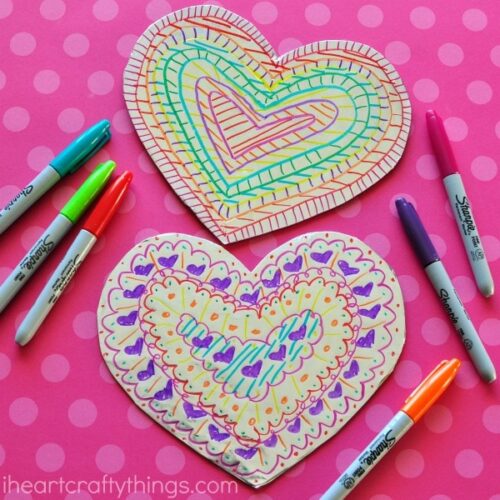 Tin Foil Heart Valentine's Day Craft - I Heart Crafty Things