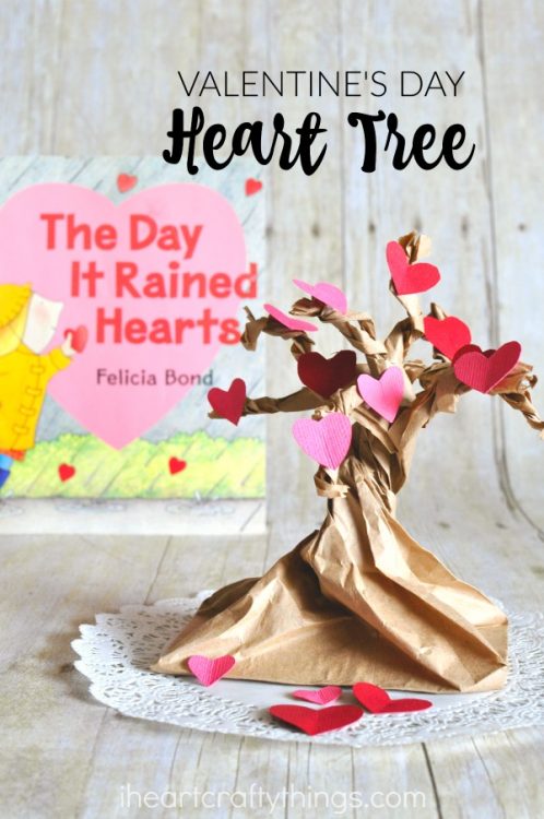 Pretty Valentine Heart Tree Craft - I Heart Crafty Things