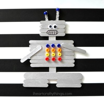 Creative Craft Stick Robot Craft - I Heart Crafty Things