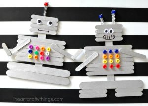 Creative Craft Stick Robot Craft - I Heart Crafty Things