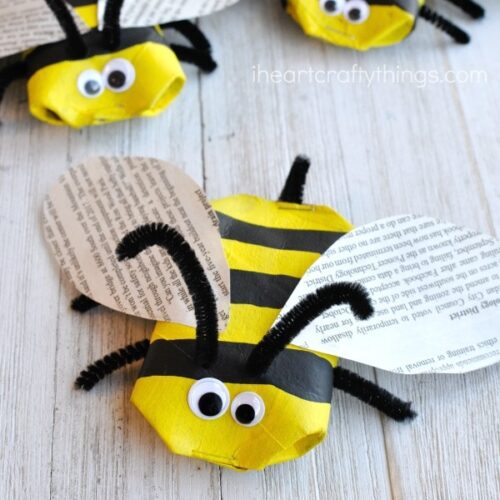 Awesome Recycled Bee Craft - I Heart Crafty Things