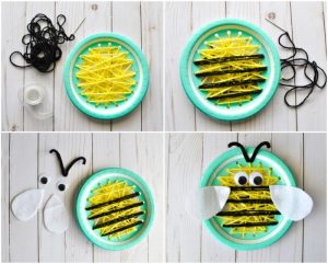 Paper Plate Insect Sewing Craft - I Heart Crafty Things