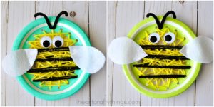 Paper Plate Insect Sewing Craft - I Heart Crafty Things