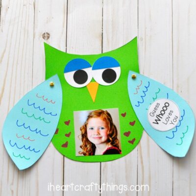 Guess Whooo Loves You Father's Day Kids Craft - I Heart Crafty Things