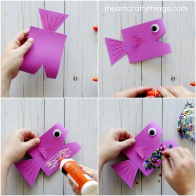 Super Cute Paper Fish Craft - I Heart Crafty Things