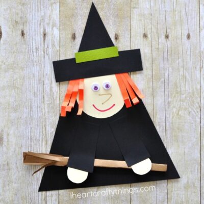 Witch Paper Craft For Halloween - I Heart Crafty Things
