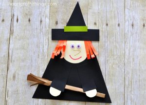Witch Paper Craft For Halloween - I Heart Crafty Things