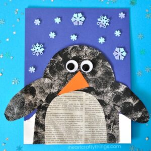 Darling Penguin Newspaper Craft - I Heart Crafty Things