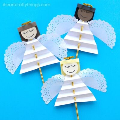 Paper Straw Snowflake Craft - I Heart Crafty Things