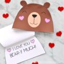 Bear Valentine Card For Kids - I Heart Crafty Things