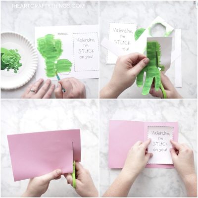 DIY Cactus Valentine Card For Kids - I Heart Crafty Things