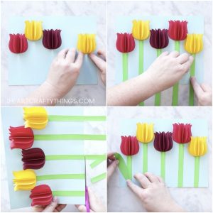 Gorgeous 3D Paper Tulip Flower Craft - I Heart Crafty Things