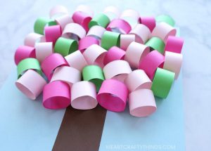 How To Make A 3D Spring Paper Tree Craft - I Heart Crafty Things