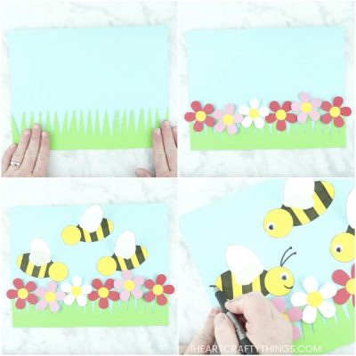 How To Make A Paper Bee Craft - I Heart Crafty Things