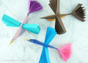 How To Make A Colorful Paper Bird Craft - Fun Paper Craft For Kids Of ...