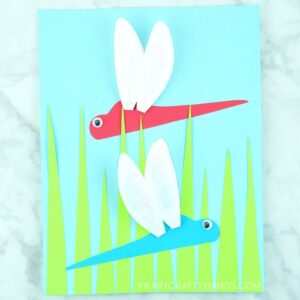 How To Make A Paper Dragonfly Craft - I Heart Crafty Things