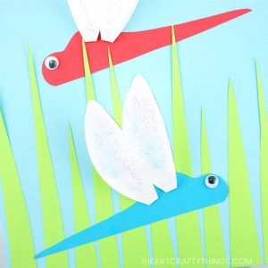 How To Make A Paper Dragonfly Craft - I Heart Crafty Things
