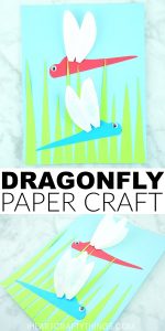 How To Make A Paper Dragonfly Craft - I Heart Crafty Things
