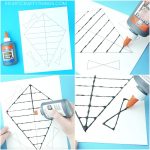 Beautiful Black Glue Kite Art Project - I Heart Crafty Things
