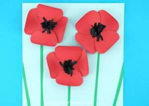 Pretty Paper Poppies Craft - I Heart Crafty Things