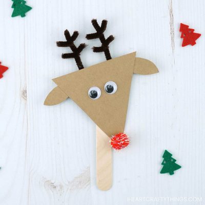 Christmas Stick Puppets Craft - I Heart Crafty Things