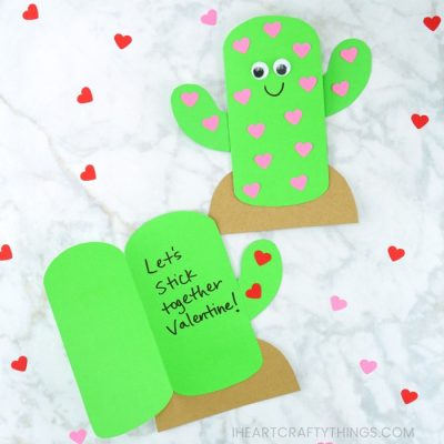 The Cutest Cactus Valentine - I Heart Crafty Things