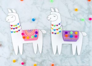 Llama Valentine Craft For Kids - I Heart Crafty Things
