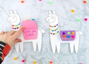 Llama Valentine Craft For Kids - I Heart Crafty Things