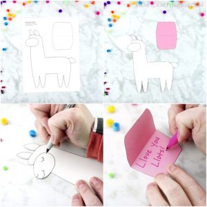 Llama Valentine Craft For Kids - I Heart Crafty Things