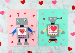 Robot Valentine Craft - I Heart Crafty Things