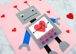 Robot Valentine Craft - I Heart Crafty Things