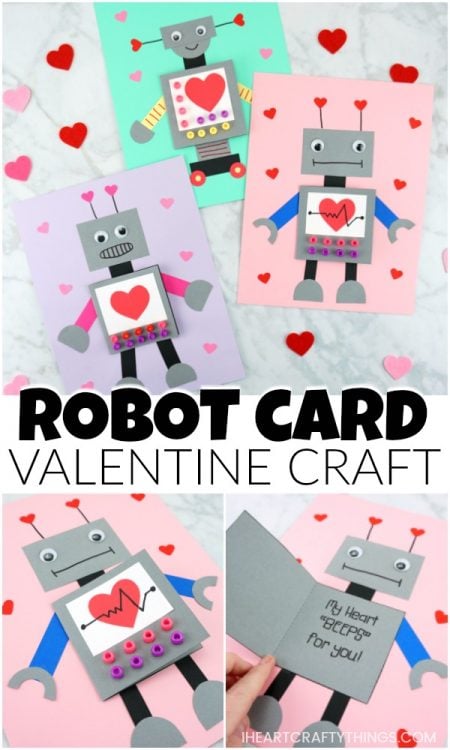 Robot Valentine Craft - I Heart Crafty Things