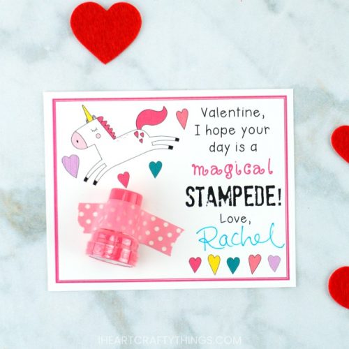 Printable Unicorn Valentine Cards - I Heart Crafty Things
